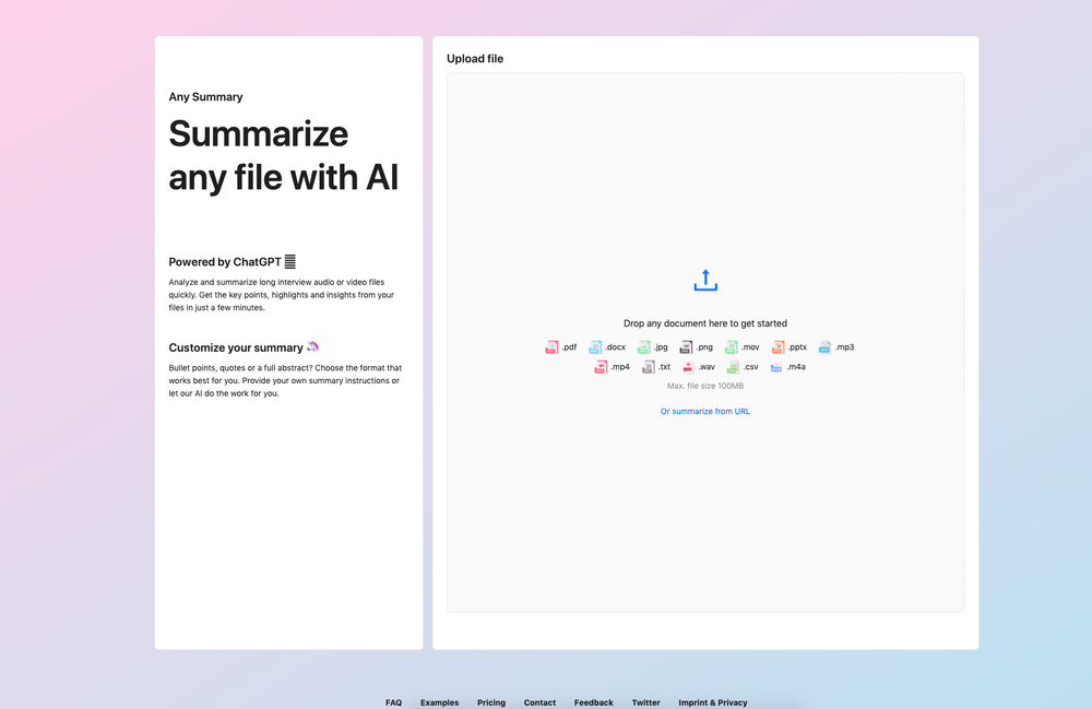 Streamline Your Interview Analysis with AnySummary: An AI-Powered Summarization Tool
