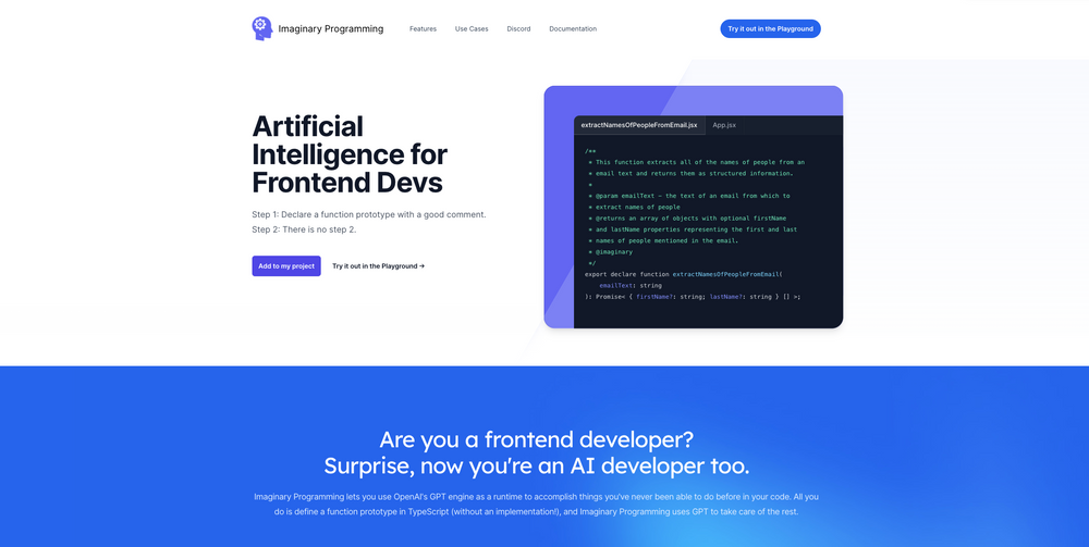 Imaginary Programming