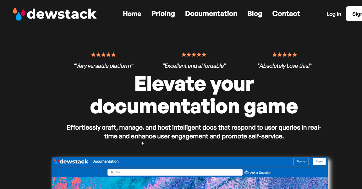 Dewstack: Efficient and User-Friendly Documentation Platform