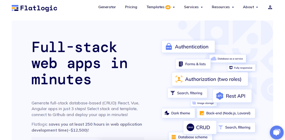 Flatlogic: Comprehensive Platform for Full-Stack Web Application Development