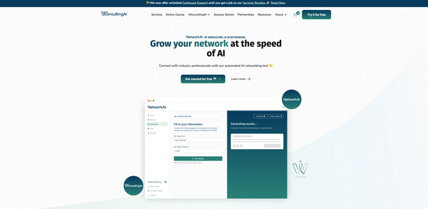 NetworkAI by Wonsulting - AI-Powered Networking Tool for Job Seekers